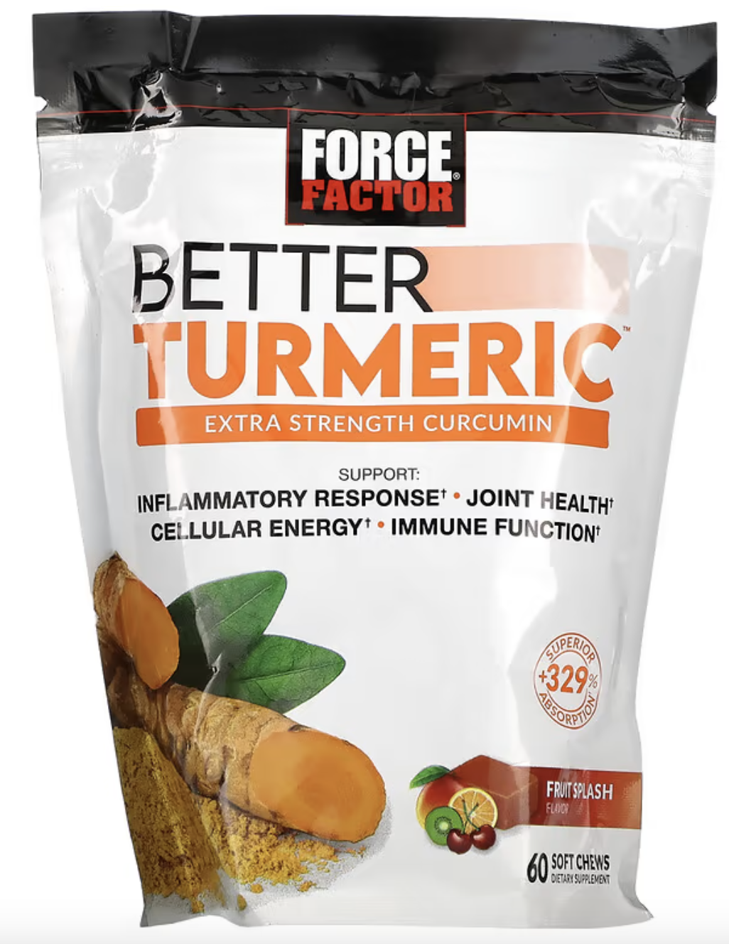 Комплекс Force Factor Better Turmeric, Extra Strength Curcumin, Fruit ...
