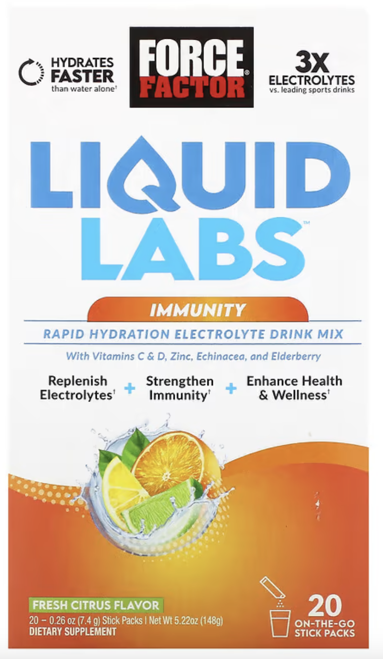 Комплекс Force Factor Liquid Labs Immunity, Rapid Hydration Electrolyte ...