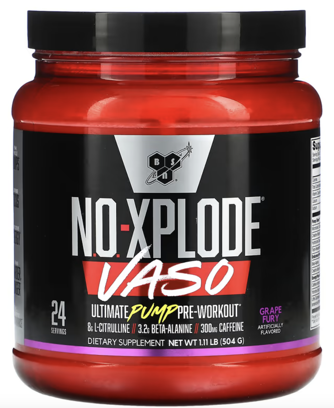Комплекс BSN No-Xplode VASO, Ultimate Pump Pre-Workout, Grape Fury, 504 г (BSN-01094) — купить с ...