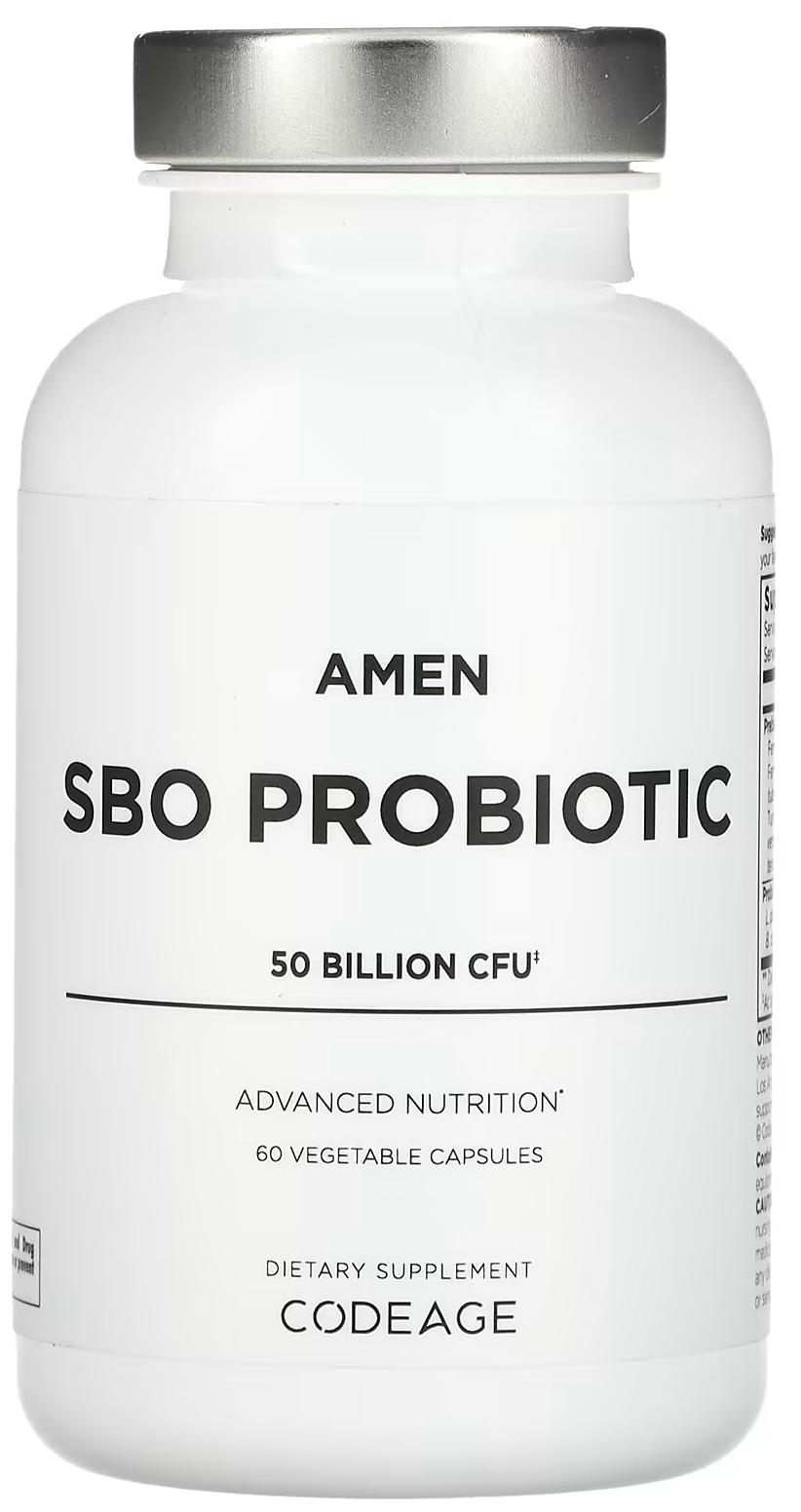 Пробиотик Codeage Amen, SBO Probiotic, 50 Billion CFU, 60 растительных ...