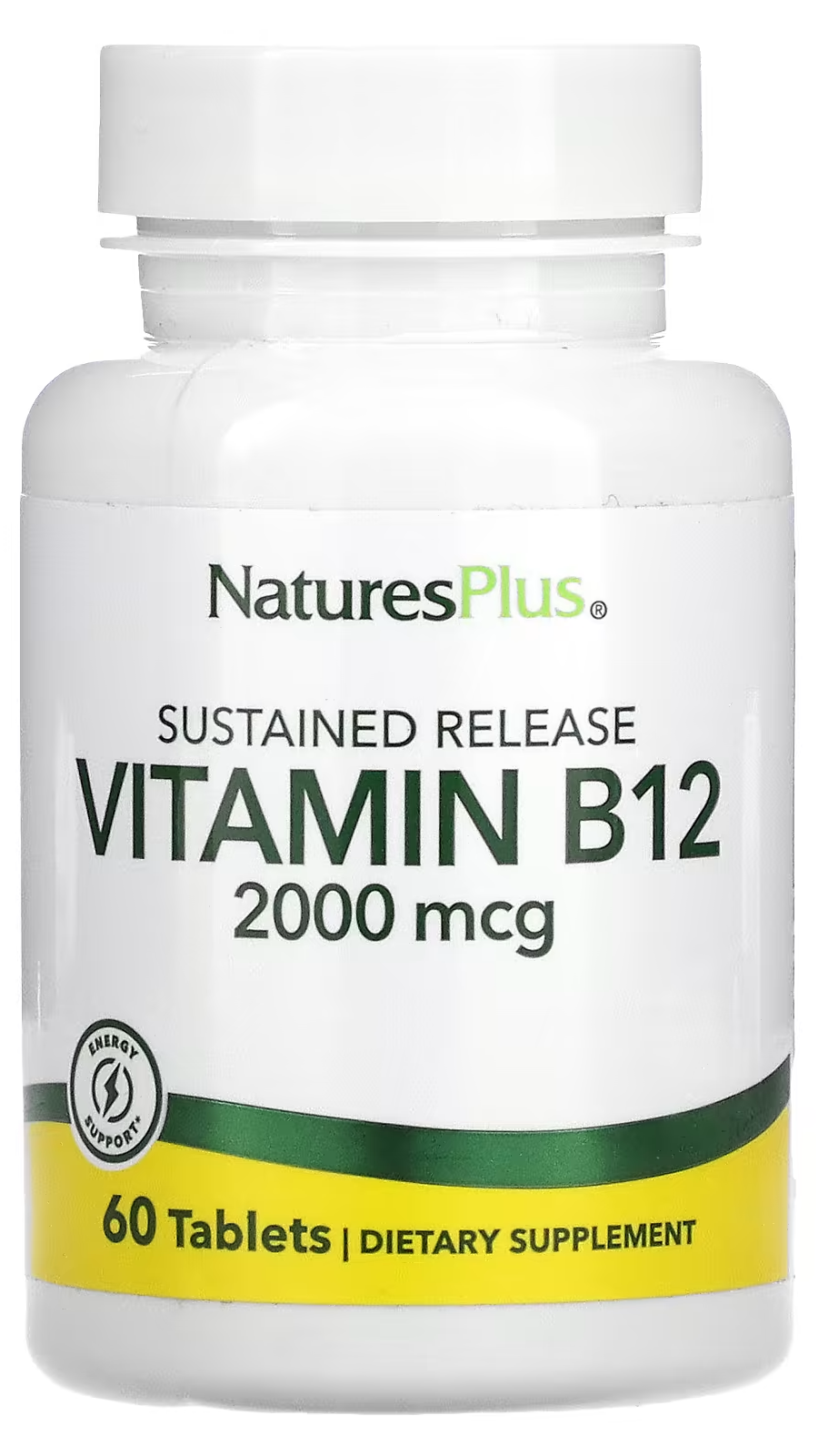 Витамины Natures Plus Vitamin B12, 2000 мкг, 60 таблеток (NAP-01730 ...