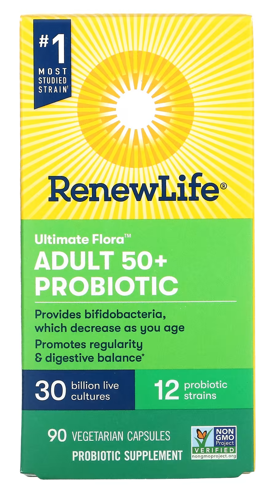 Пробиотик Renew Life Ultimate Flora Adult 50+ Probiotic, 30 Billion CFU ...