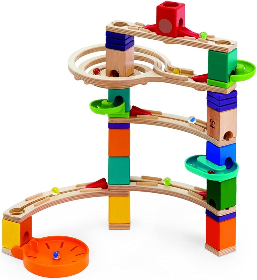 Игровой набор Hape Quadrilla Cliffhanger Wooden Marble Run Blocks ...