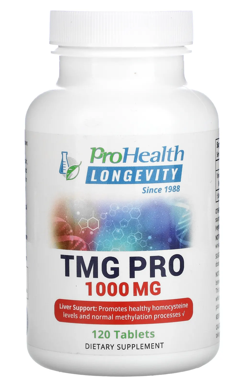 Аминокислота ProHealth Longevity TMG Pro, 1000 мг, 120 таблеток (PHV ...