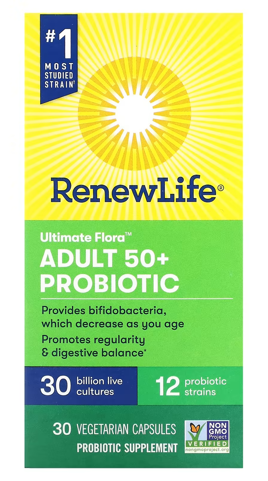 Пробиотик Renew Life Ultimate Flora, Adult 50+ Probiotic, 30 Billion ...