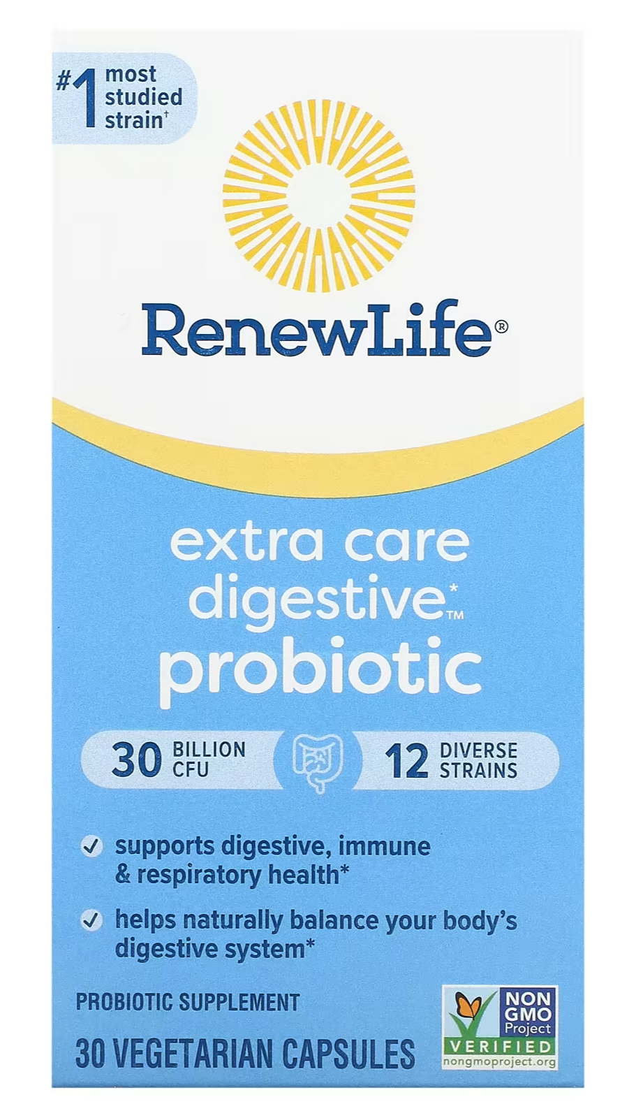 Пробиотик Renew Life Extra Care Digestive Probiotic, 30 Billion CFU, 30 ...